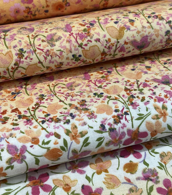 Orange Floral Striped Quilt Cotton Fabric By Keepsake Calico Joann