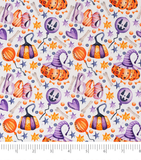 Singer 18 X 21 Bats And Dots Halloween Cotton Fabric Quarter Bundle 5pc