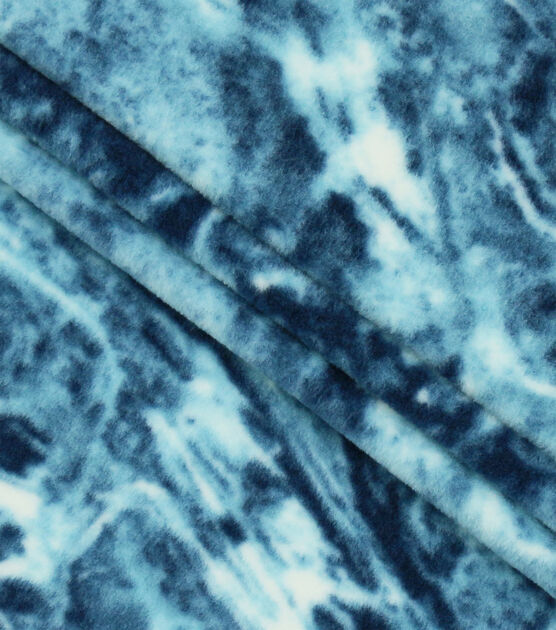 Blue Winter Scape Icicles Luxe Fleece Fabric Joann