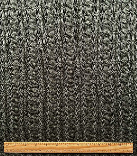 Green Thick Cable Knit Fabric Joann
