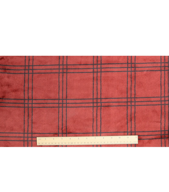 Tapestry Red Plaid Sew Lush Fleece Fabric Joann