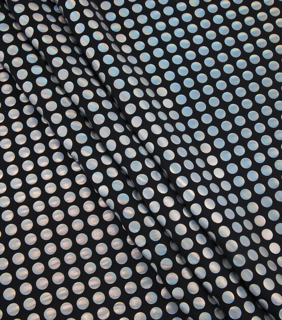 Yaya Han Cosplay Collection Black Stretch Foil Dots Apparel Fabric Joann