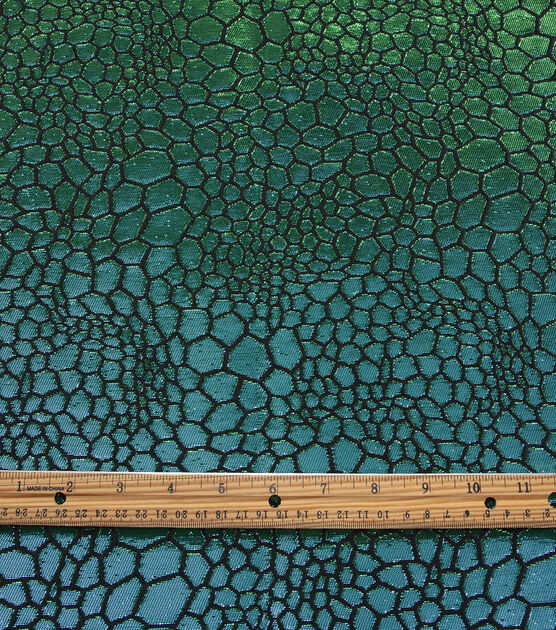 Yaya Han Cosplay Green Scale Metallic Knit Fabric Joann
