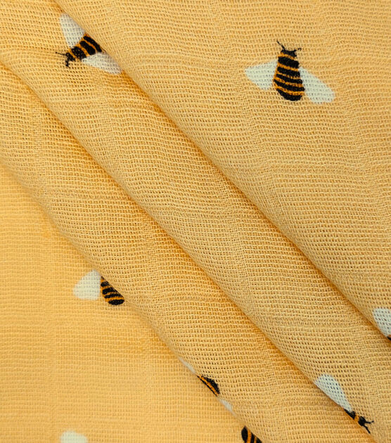 Bees On Yellow Swaddle Nursery Fabric By Lil Pop Joann