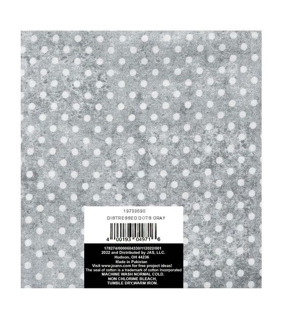18 X 21 Dots On Gray Quilt Cotton Fabric Quarter By Keepsake Calico