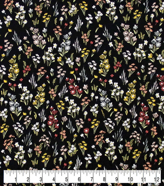 Flowers On Black Quilt Cotton Fabric By Keepsake Calico Joann