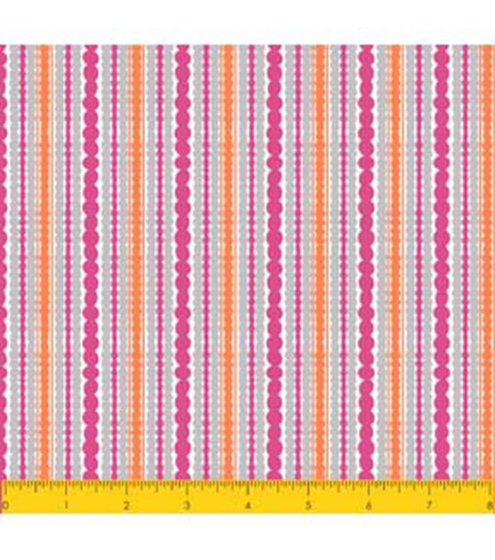 Stitch And Sparkle Orange Dotstripes Cotton Fabric Joann