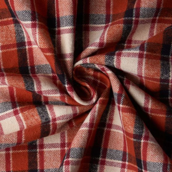 Eddie Bauer Rust Check Brushed Plaid Shirting Fabric Joann