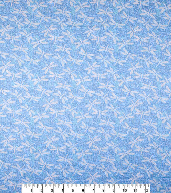 Keepsake Calico Cotton Fabric Light Blue Dragonflies Joann