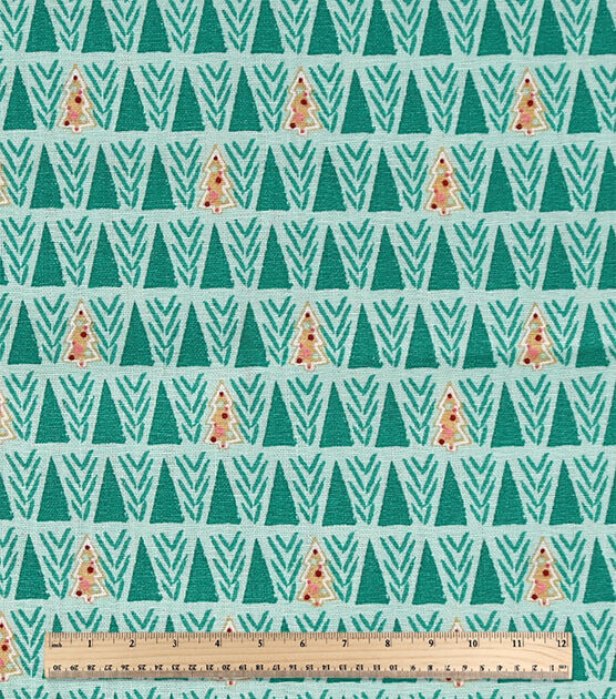Cookie Trees On Green Christmas Cotton Fabric Joann