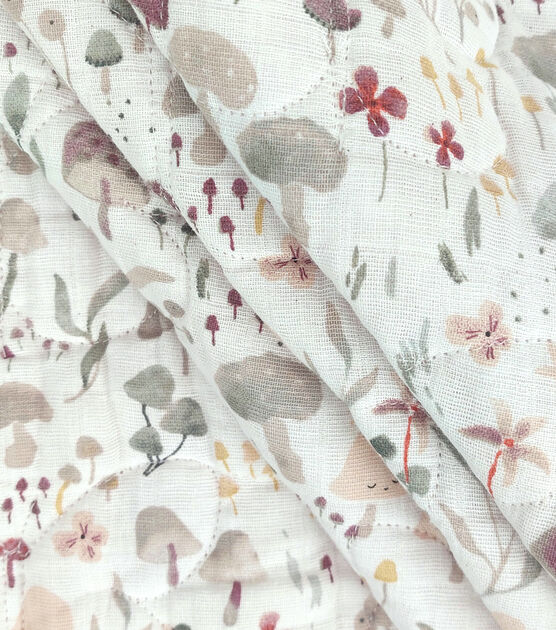 Quilted Swaddle Mushroom Packed Nursery Fabric Joann