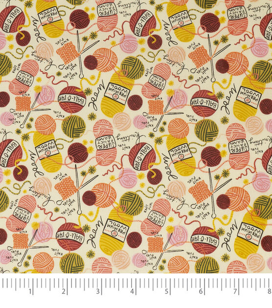 Singer 18 X 21 Knitting Kittens Cotton Fabric Quarter Bundle 5pc Joann