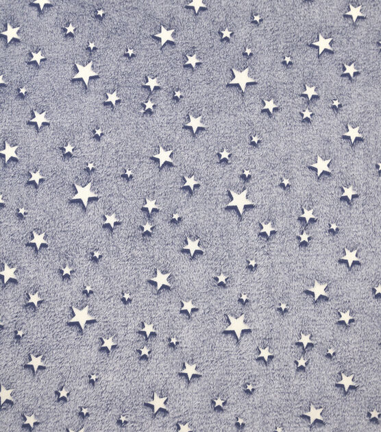 Navy Stars Glow Sew Lush Fleece Fabric Joann
