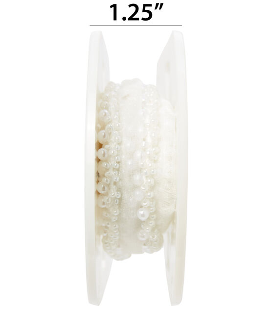 12 White Lace With Pearls Trim By Simplicity Joann
