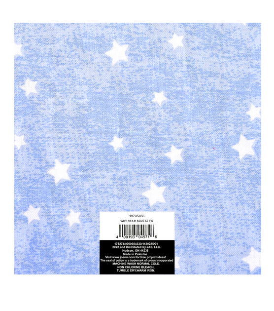 18 X 21 Stars On Blue Cotton Fabric Quarter 1pc By Keepsake Calico
