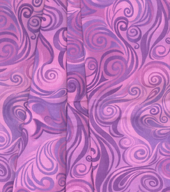 Purple Bold Swirls Cotton Fabric By Keepsake Calico Joann