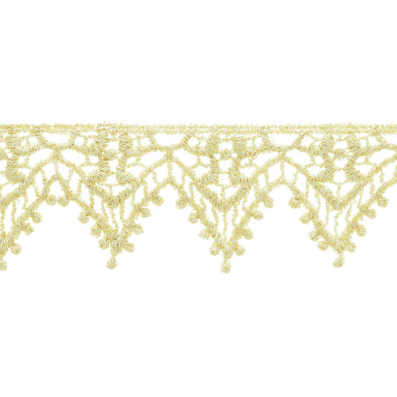 Simplicity Mylar Point Venice Lace Trim 15 Gold Joann
