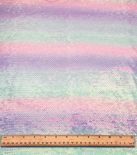 Multi Clear Rainbow Sequin Mesh Apparel Fabric Joann