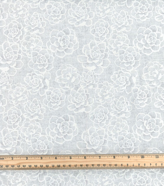 Pearlescent White Succulent Quilt Cotton Fabric By Keepsake Calico Joann