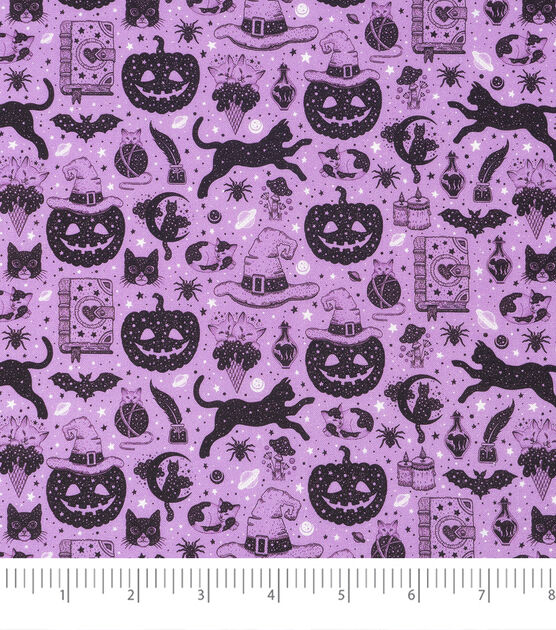 Singer 18 X 21 Skulls And Boo Halloween Cotton Fabric Quarter Bundle