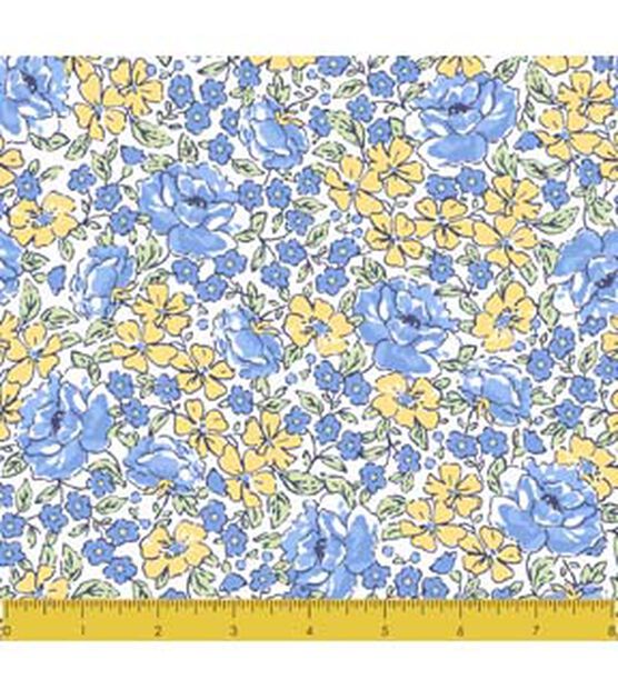 Stitch And Sparkle Yellow Blossom Cotton Fabric Joann