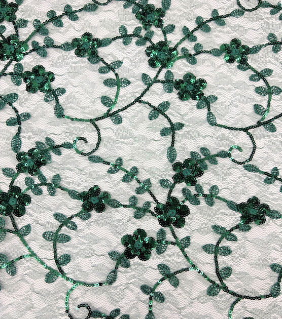 Green And White Embroidered Lace Fabric By Sew Sweet Joann