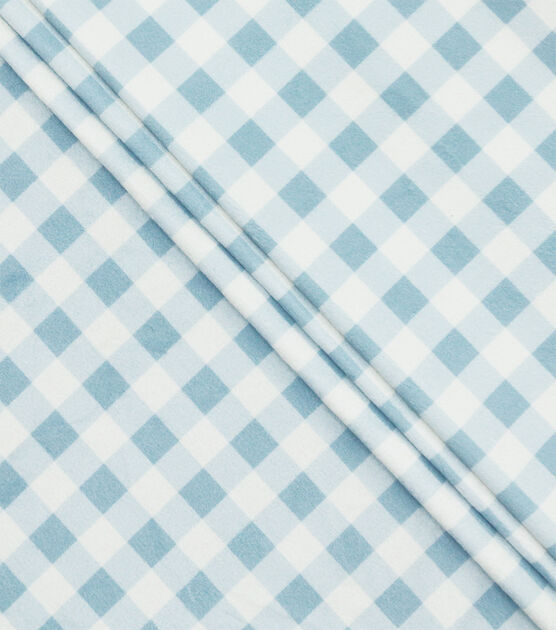 Gingham Blue Soft And Minky Nursery Fleece Fabric Joann