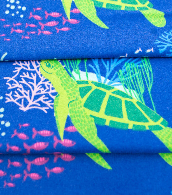 Watercolor Turtles Super Snuggle Flannel Fabric Joann