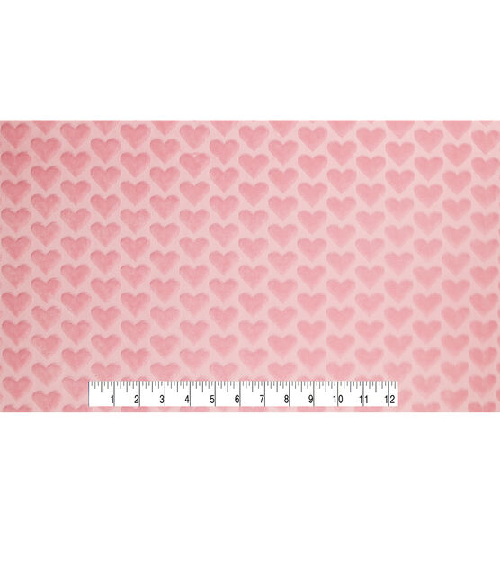 Soft And Minky Light Pink Heart Fleece Fabric Joann