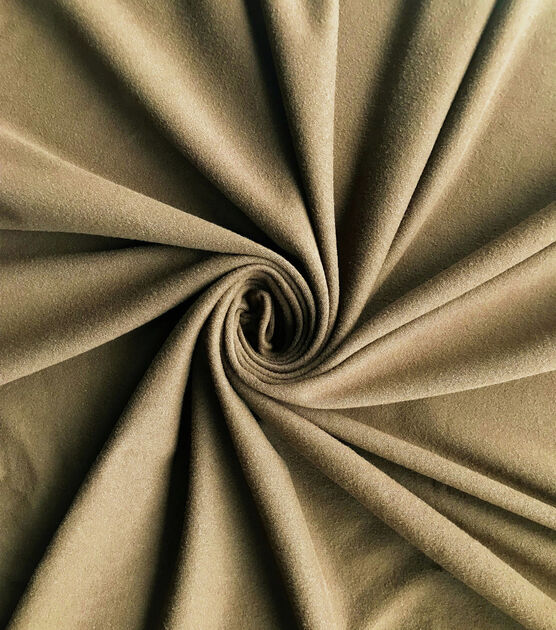 Dark Brown Double Brush Polyester Spandex Knit Solids Fabric Joann
