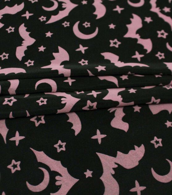 Bats On Black Halloween Pleated Bodre Fabric By The Witching Hour Joann