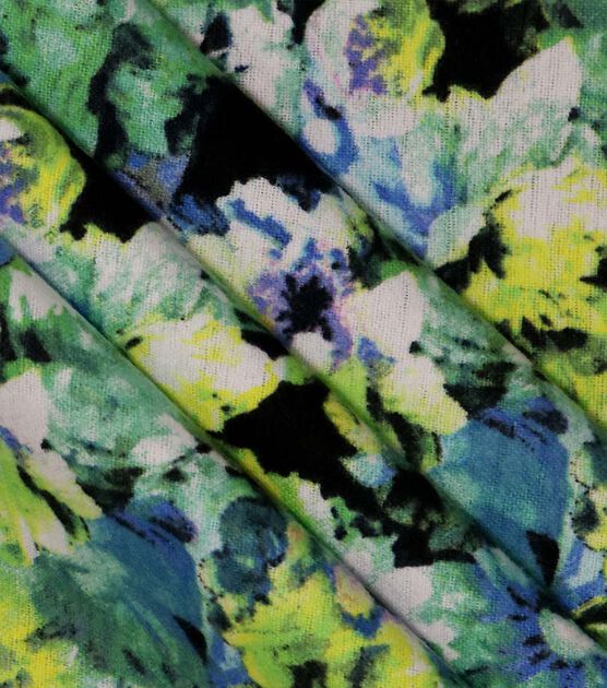 Green And Blue Floral Super Snuggle Flannel Fabric Joann