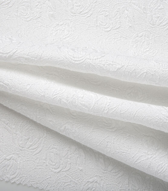 Bridal White Small Rose Jacquard Bridal Collections Fabric Joann