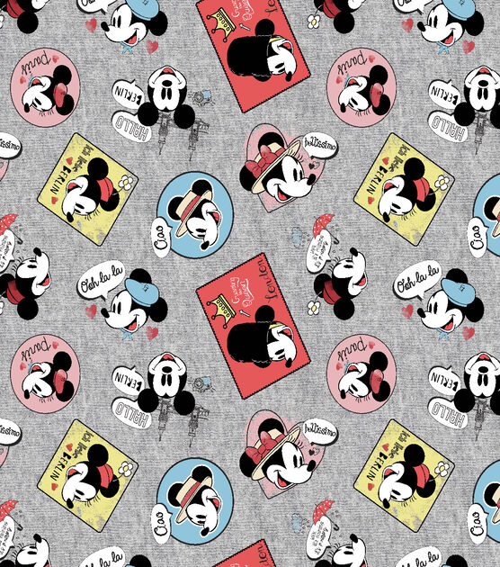 Mickey And Minnie Fleece Fabric Travel Joann