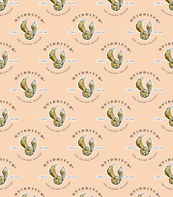 Harry Potter Cotton Fabric Watercolor Quidditch Pink Joann