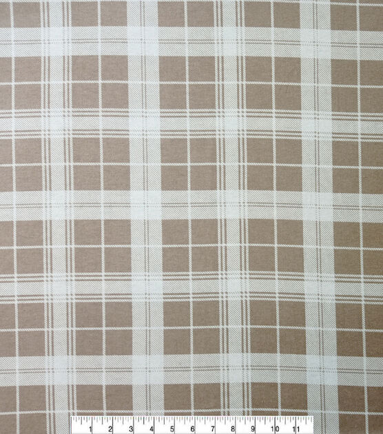 Tan Box Plaid Super Snuggle Flannel Fabric Joann