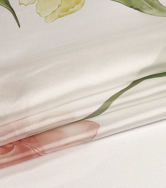 Pink Floral Print Chiffon Fabric Joann