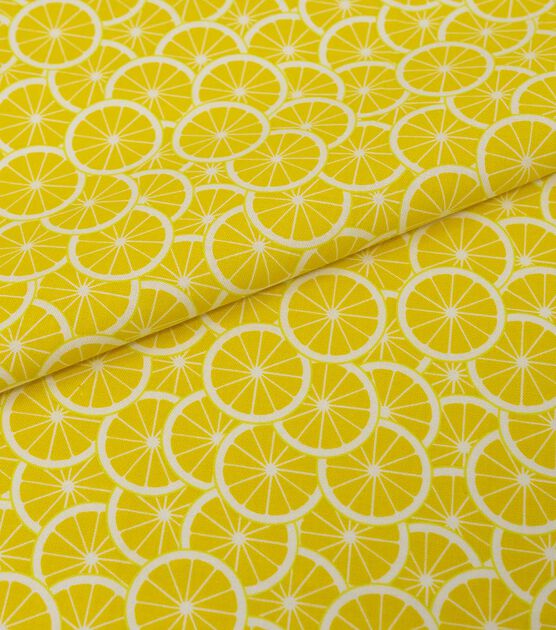 Singer Yellow Lemons Novelty Cotton Fabric Joann