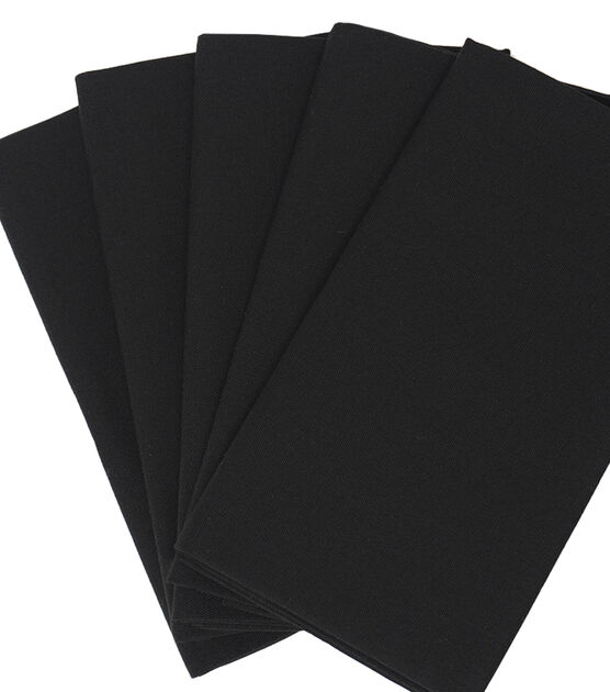 Singer 18 X 21 Black Solid Fabric Quarter Bundle 5pc Joann