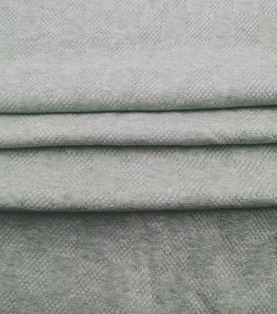 Green Checkered Knit Fabric Joann