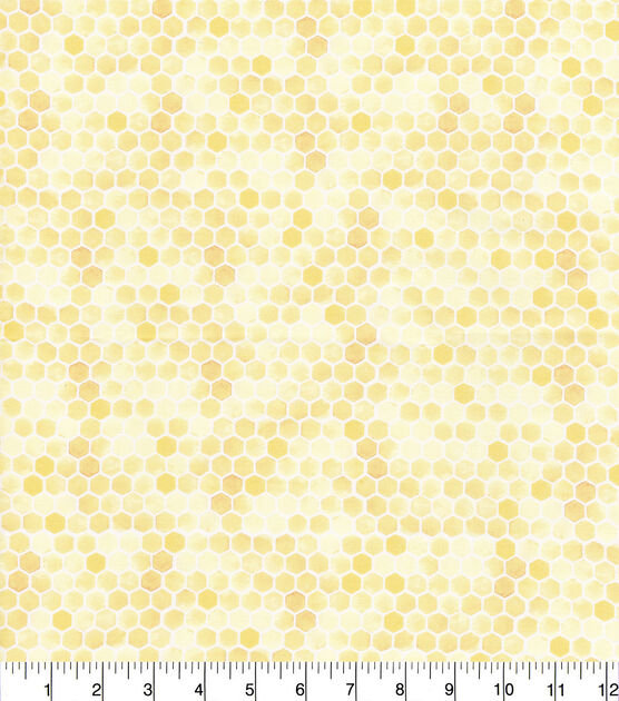 Yellow Sunny Bee Honeycomb Premium Cotton Fabric Joann