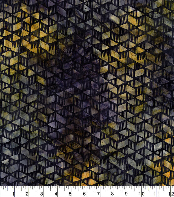 Hi Fashion Black Geometric Batik Cotton Fabric Joann