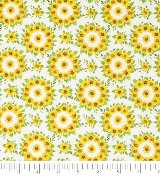 Singer 18 X 21 Sunflower Spirals Cotton Fabric Quarter 1pc Joann