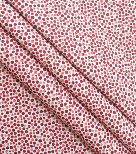 Watercolor Dots On Red Cotton Fabric By Keepsake Calico Joann