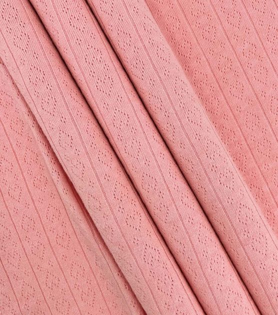 Pink Hearts Pointelle Knit Fabric By Pop Joann