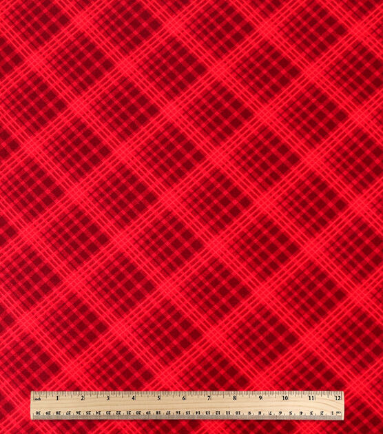 Bias Plaid Red Cotton Fabric By Keepsake Calico Joann