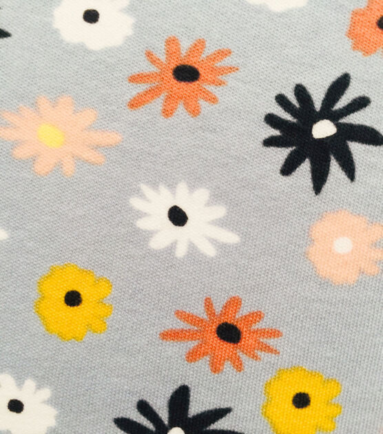 Blue Mini Daisies Interlock Knit Fabric By Pop Joann
