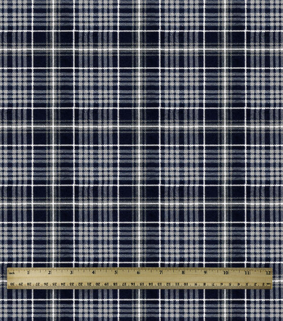 Navy And Grey Plaid Super Snuggle Flannel Fabric Joann