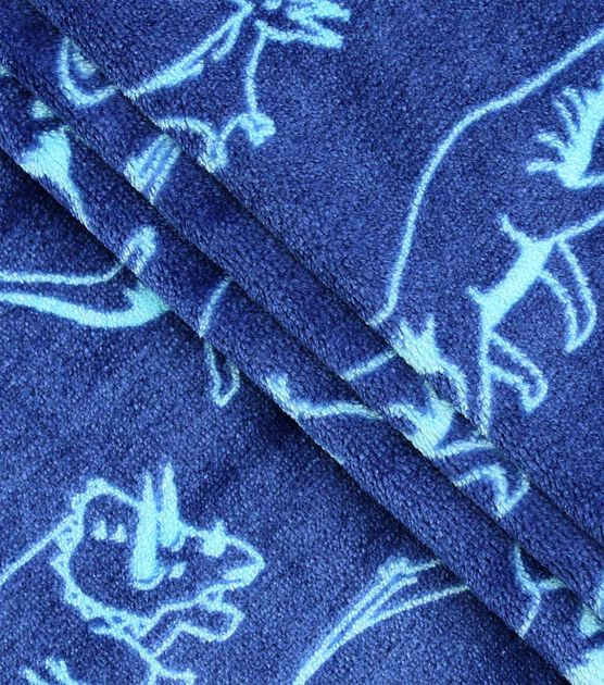 Blue Dinosaurs Sew Lush Fleece Fabric Joann