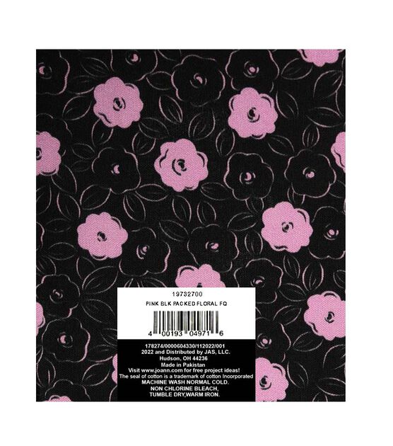 18 X 21 Pink Floral Quilt Cotton Fabric Quarter By Keepsake Calico